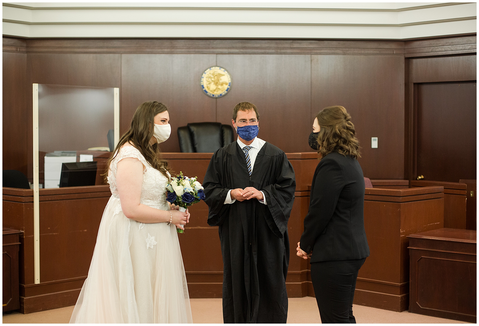 Leah + Shawn | Springfield Illinois | New Years Eve Courthouse Wedding ...