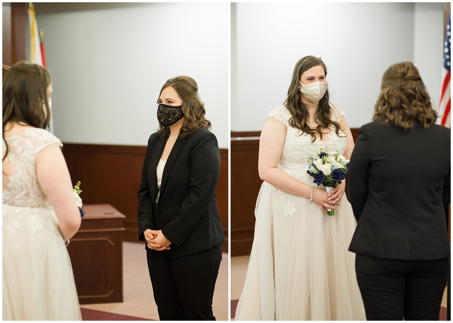 Leah + Shawn | Springfield Illinois | New Years Eve Courthouse Wedding ...