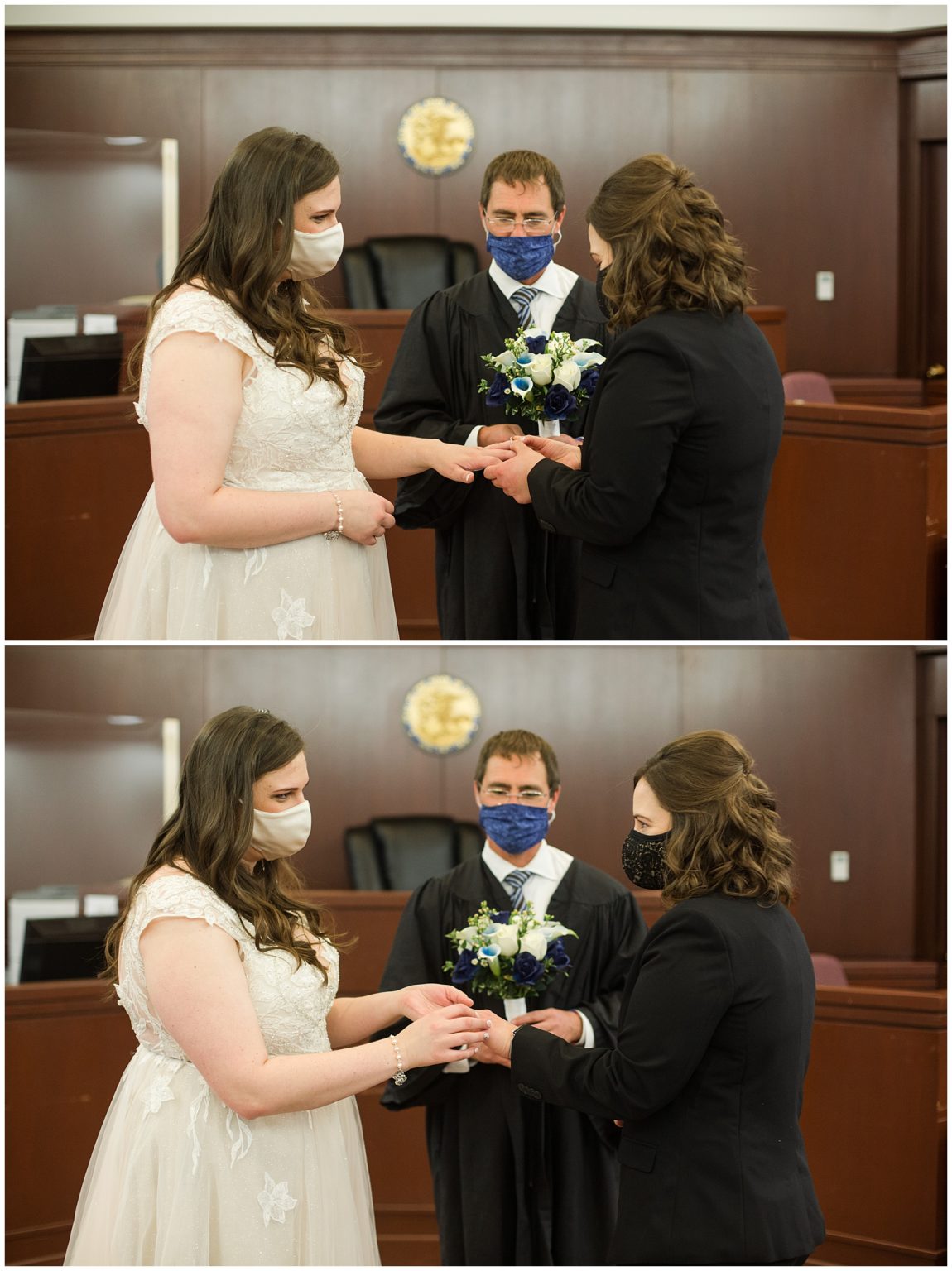 Leah + Shawn | Springfield Illinois | New Years Eve Courthouse Wedding ...