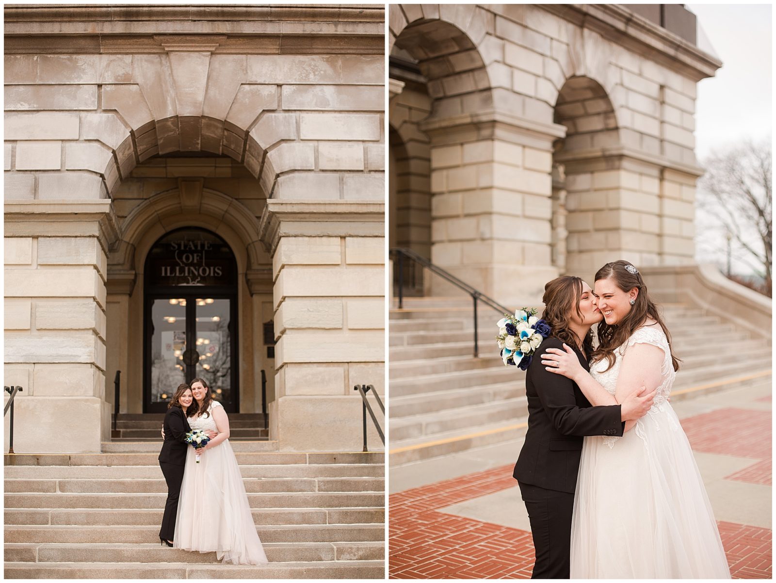 Leah + Shawn | Springfield Illinois | New Years Eve Courthouse Wedding ...
